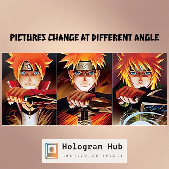Naturo/Boruto/Minato Poster + Lijst 3D - 3D Effecten | bol