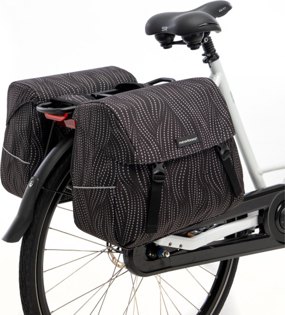 Dubbele fietstas New Looxs Joli Alma 37L - 38 x 18 x 30 cm (2x) - Zwart | bol