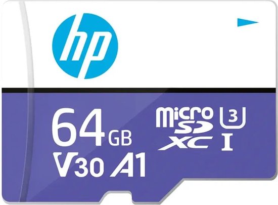 HP 64GB Micro SD Memory Card with Adaptor HP Class 10 100 Mb/s ...