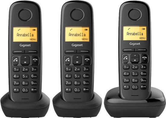 Gigaset A270 - Trio DECT telefoon - Zwart | bol