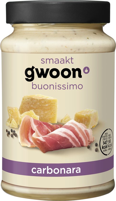 Gwoon - Pastasaus Carbonara - 470g | bol