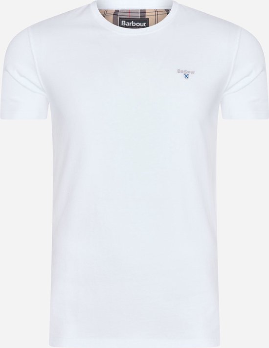 Barbour Tartan sports tee - white | bol