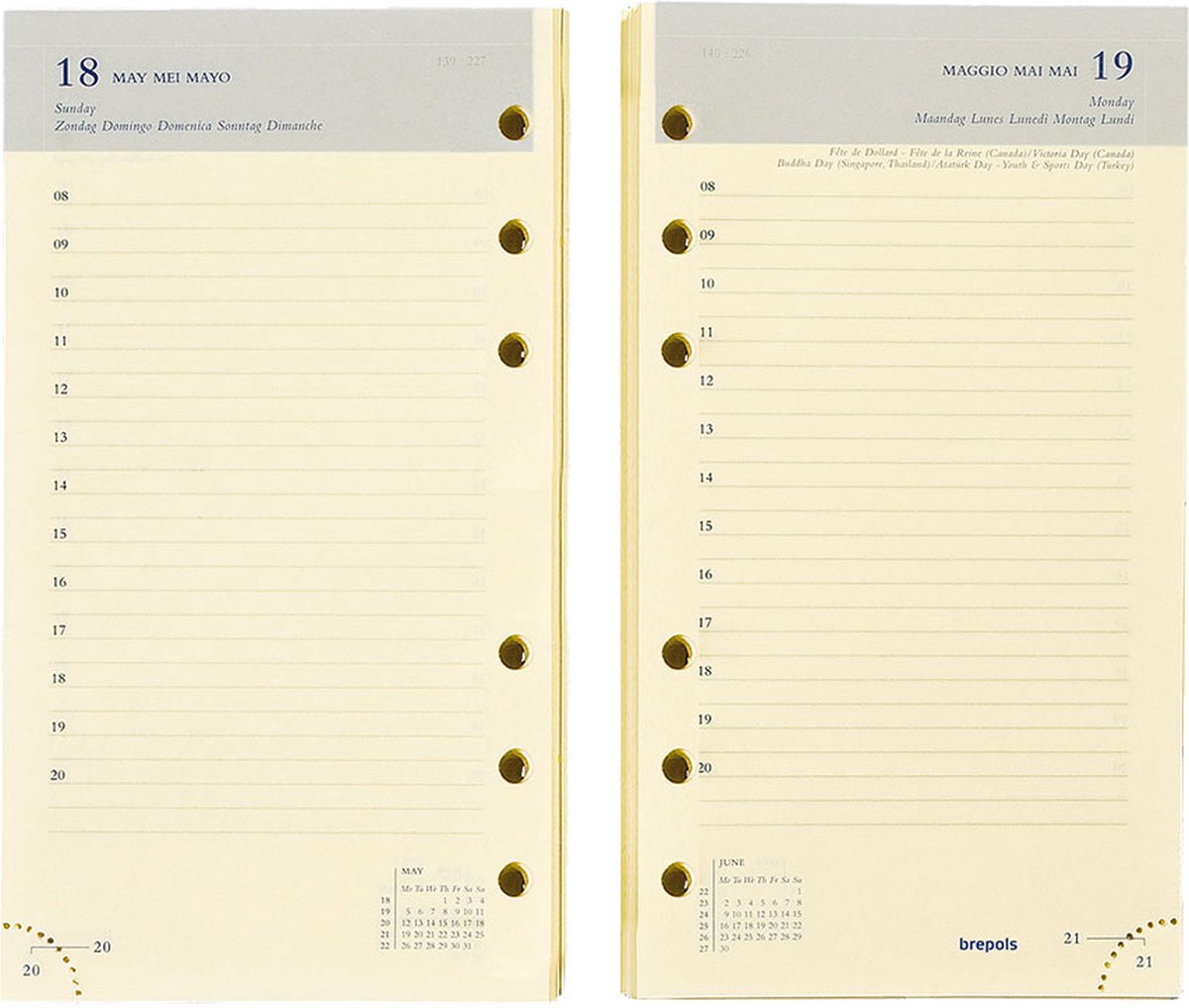 Brepols Agendavulling 2024 • Brefax 11 • 1 dag per pagina • 9,5 x 17 cm ...