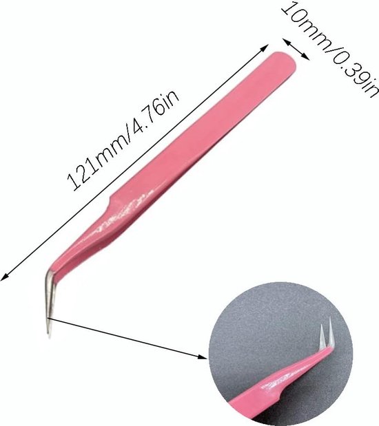 Wimperpincet, 2 Stuks Roestvrijstalen Rechte en curve Tips Pincet ...