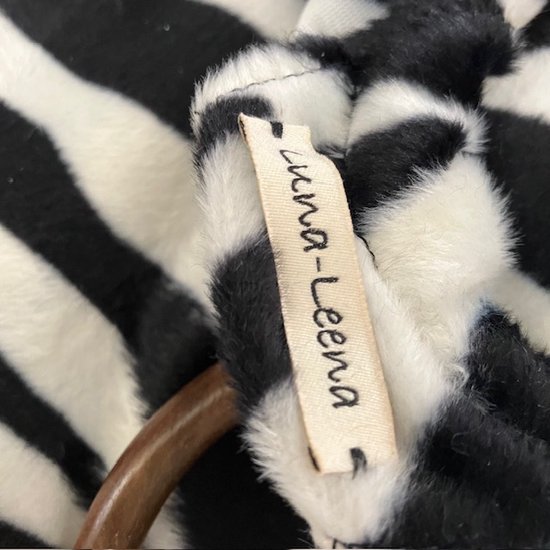Luna-Leena tas met zebra print - zwart / wit - nep bont - handgemaakt ...