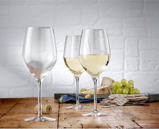 Wijnglazen, witte wijn, set van 6, wijnglas, 390 ml, kristalglas,... | bol