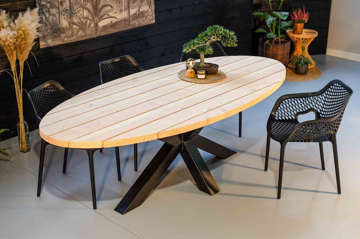 Ovale Tuintafel Douglas | 300cm 8 personen | Matrix onderstel | Duumaa ...