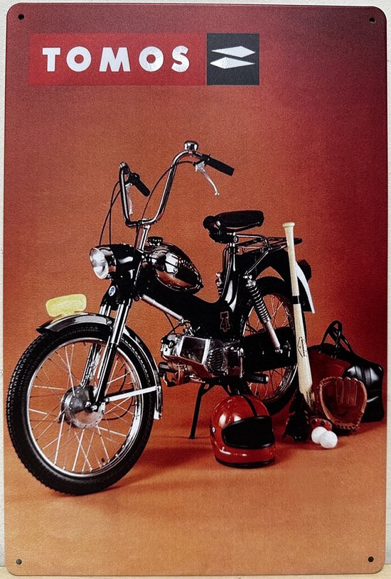 Tomos Bromfiets Ei tank Reclamebord van metaal METALEN-WANDBORD - MUURPLAAT - VINTAGE... | bol
