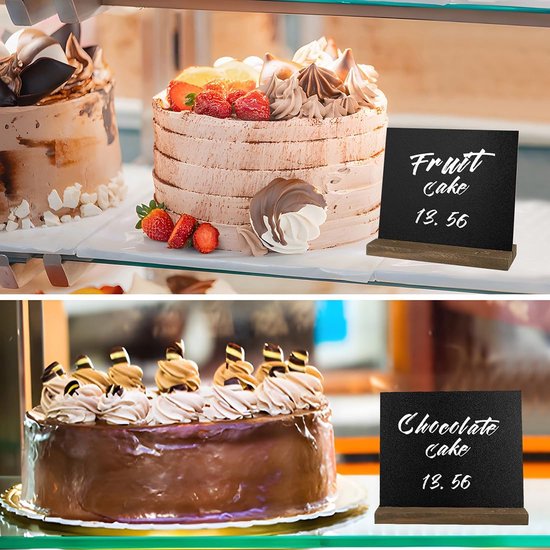 Pack of 8 Slate Board for Writing on Chalkboard Small with Rustic ...