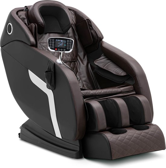 physa - Massagestoel met warmtefunctie - Zero Gravity - 20 programma's - zwart/bruin | bol