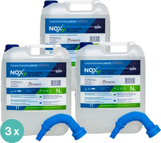 NOXy Adblue 3 x 5 Liter - Inclusief Handige Vulslang (Achter Etiket) - ISO 22241... | bol