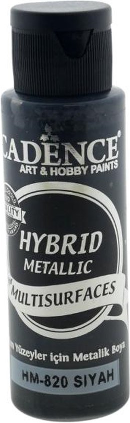 Cadence Hybrid Acrylverf Metallic 70 ml Black | bol