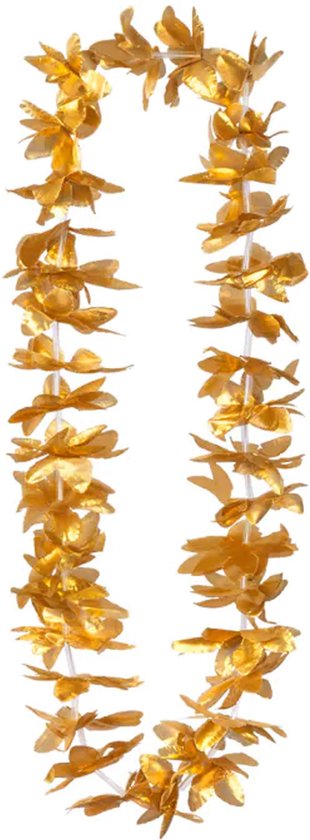 Boland Hawaii krans/slinger - 4x - Tropische kleuren goud - Bloemen ...