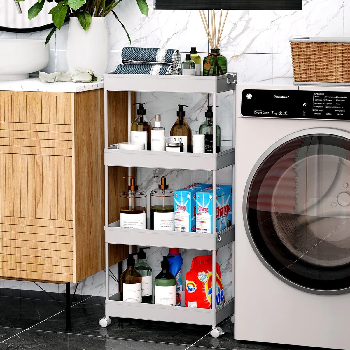 multifunctionele trolley met wieltjes voor keuken, kantoor, badkamer ...