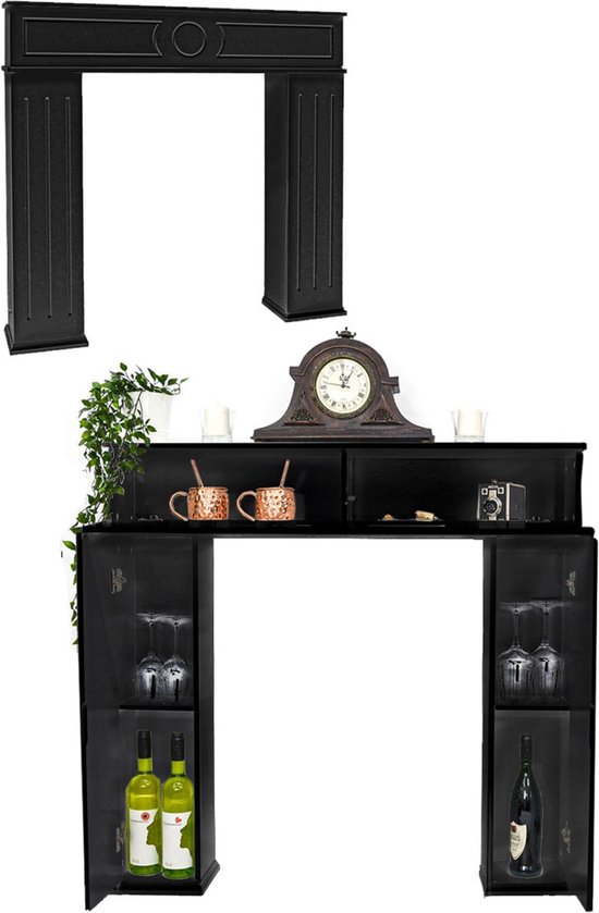 Openhaardconsole met Schap - 107x100 Valse Open Haard - Openhaard ...