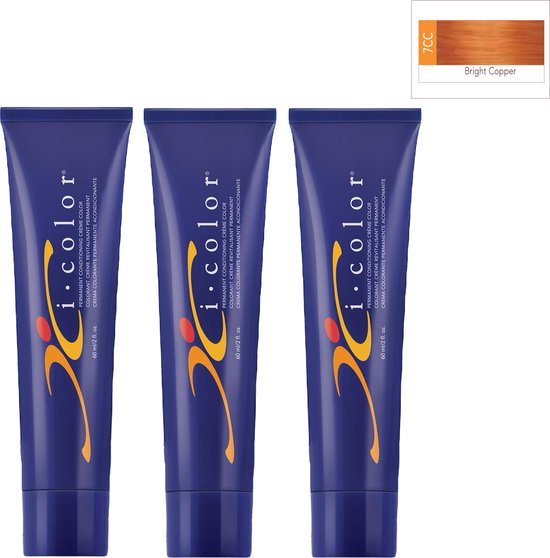 ISO i color Permanent Conditioning Crème Color 60ml 7CC(7.44) Bright ...