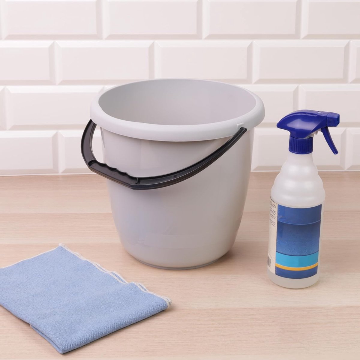 Poetsemmer 10 liter, stabiele plastic emmer van kunststof, 10 liter ...