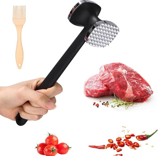 Meat Tenderiser, Meat Hammer, Double-Sided Meat Tenderiser, Meat Hammer ...