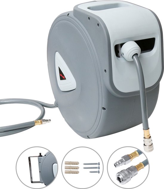 Persluchtslanghaspel met ¼ inch snelkoppeling - Automatische haspel met ...
