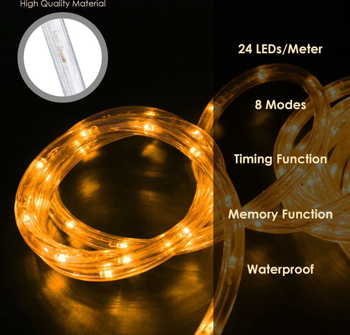LED Lichtsnoer - Fairy Lights - Lampjes Slinger - Lichtsnoer Binnen ...