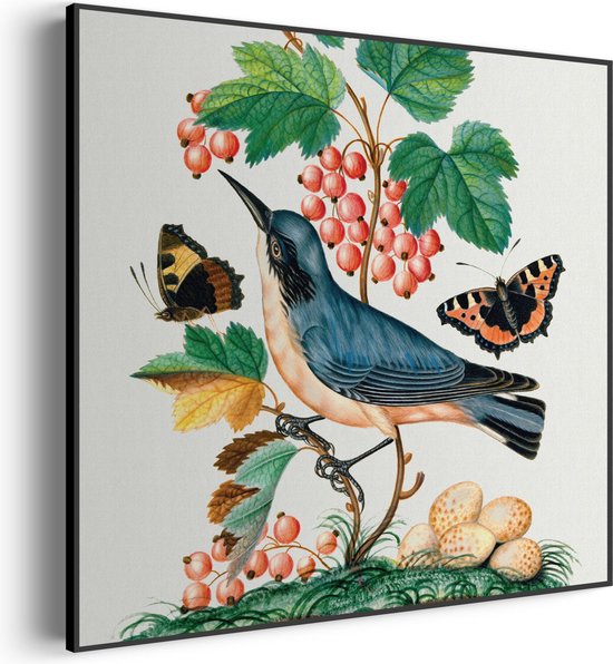 Akoestisch Schilderij Prent Natuur Vogel en Bloemen 10 Vierkant Basic XXL (140 X 140... | bol