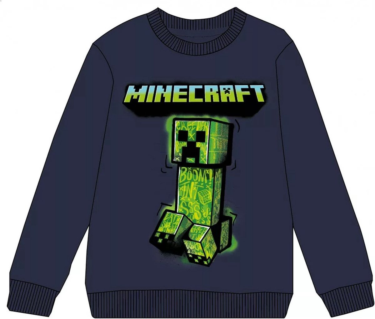 Minecraft - wintertrui - donker blauw - jongens - maat 6 jaar (116 ...