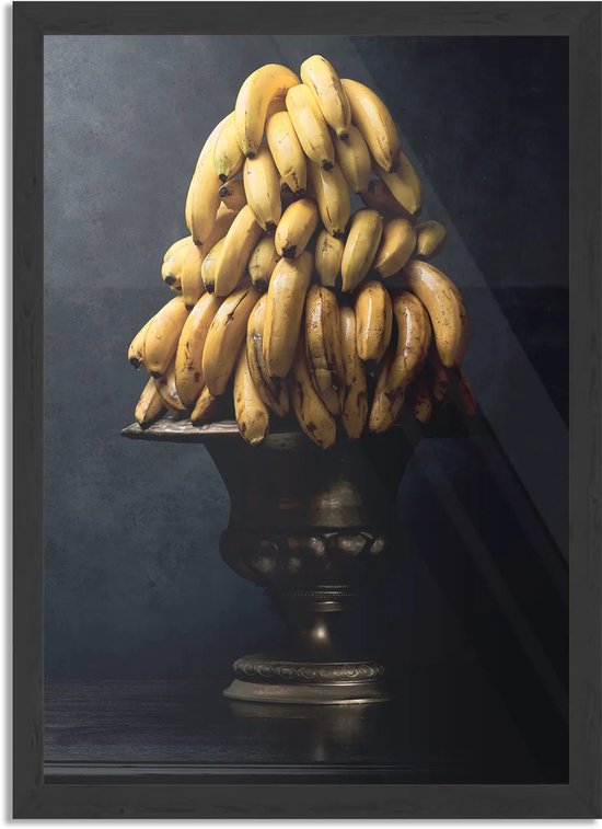 Poster Tros Bananen Schaal Rechthoek Verticaal Met Lijst XL (50 X 70 CM ...