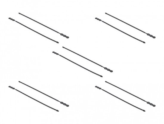 DeLOCK 18967 kabelbinder Beaded cable tie Polyamide Zwart 10 stuk(s) | bol