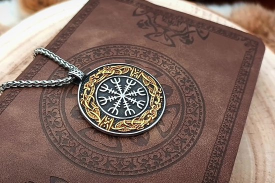 [Two Ravens] Viking Ketting - Viking Sieraden - Helm of Awe Hanger ...