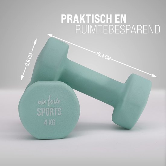 Apollo Halterset | Fitnesshalters 2x 4kg | Dumbbells voor Vrouwen ...