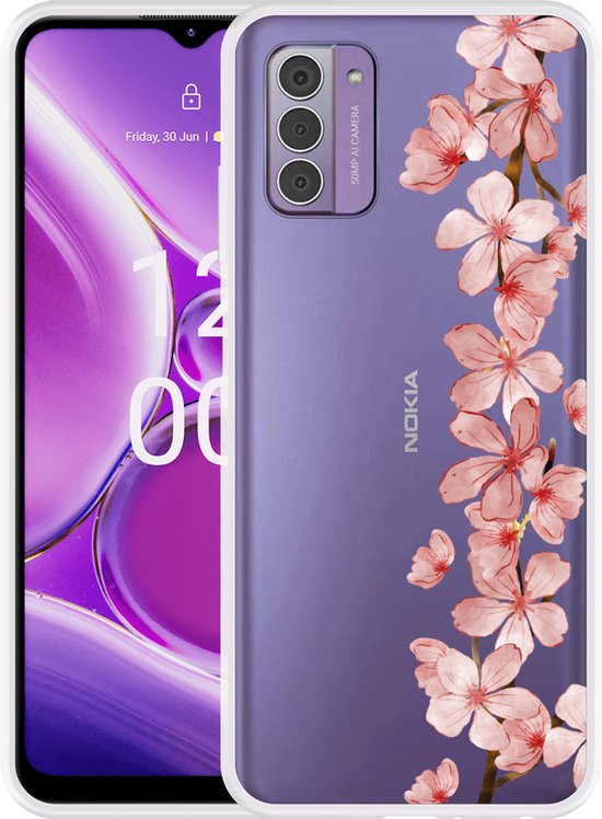 Cazy Hoesje geschikt voor Nokia G42 Flower Branch | bol