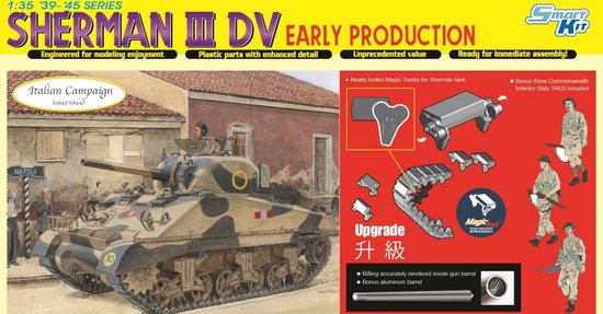 1:35 Dragon 6573 Sherman III DV Tank - Early Production Plastic ...