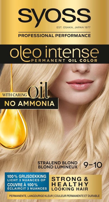 SYOSS Oleo Intense 9-10 Bright Blond - 1 stuk - Voordeelverpakking 12 ...