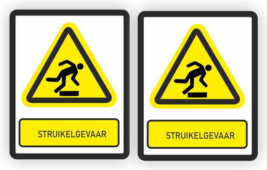 Struikelgevaar stickers. | bol