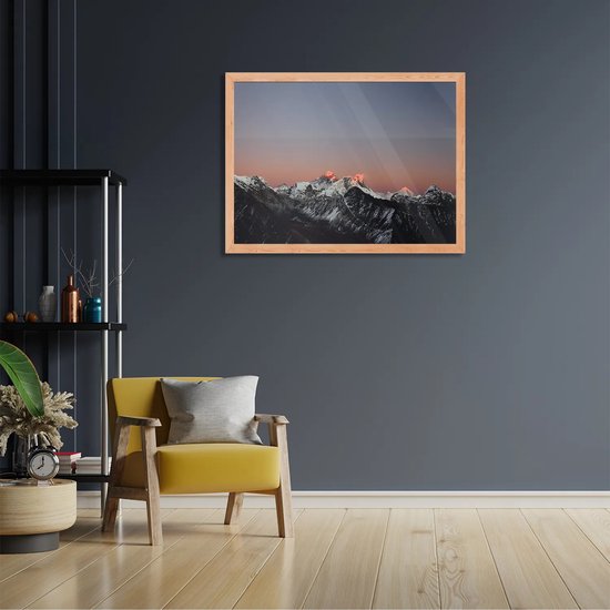 Poster Het Witte gebergte Rechthoek Horizontaal Met Lijst L (50 X 40 CM ...