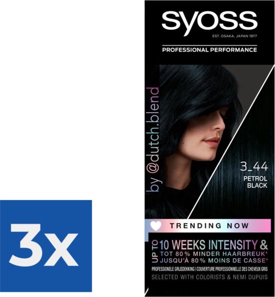 SYOSS Color Trending Now 3-44 Petrol Black 50 ml Haarverf - 1 stuk ...