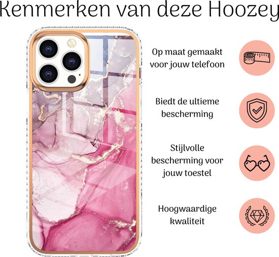 Hoozey - Hoesje geschikt voor Apple iPhone 15 - Marble Ring Case - Hoes ...
