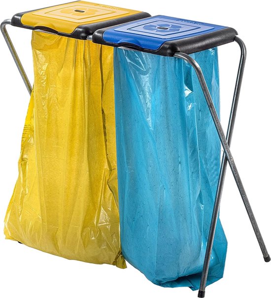 Standaard voor afvalscheiding - stabiele afvalzakhouder met kunststof ...