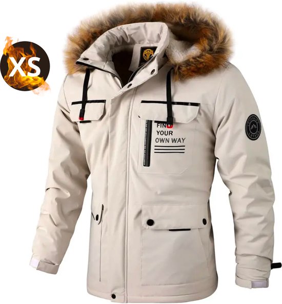 Livano Winterjas Voor Heren - Parka - Winter - Jas - Volwassen - Wit ...
