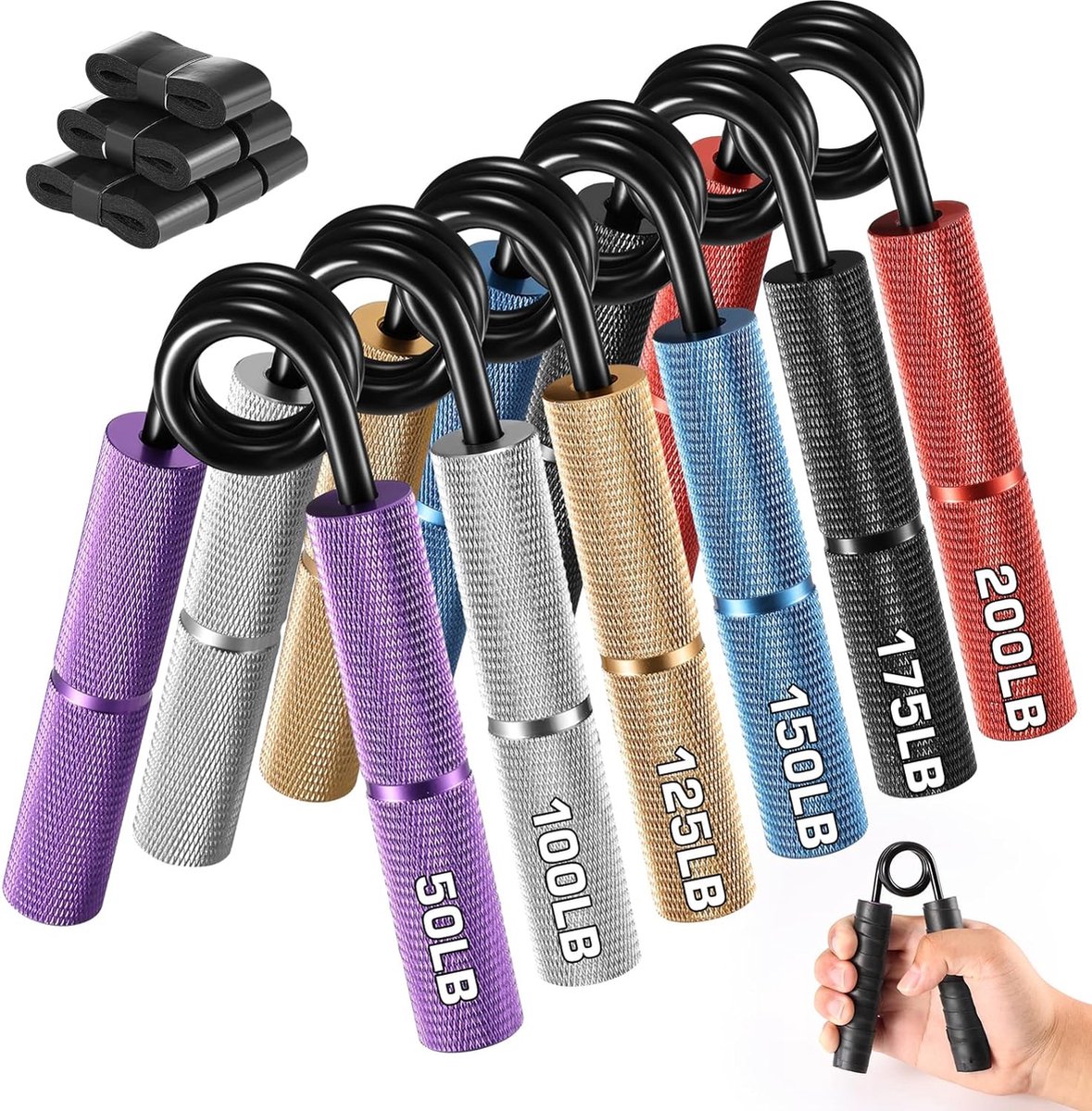 Hand Trainer Finger Trainer, Grip Strength Trainer Training Set - Pack ...