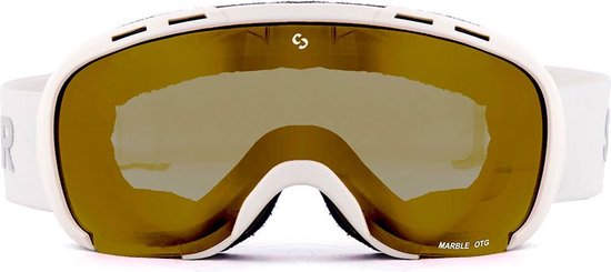 Sinner Marble OTG Skibril - Voor Brildragers - Wit - One size | bol