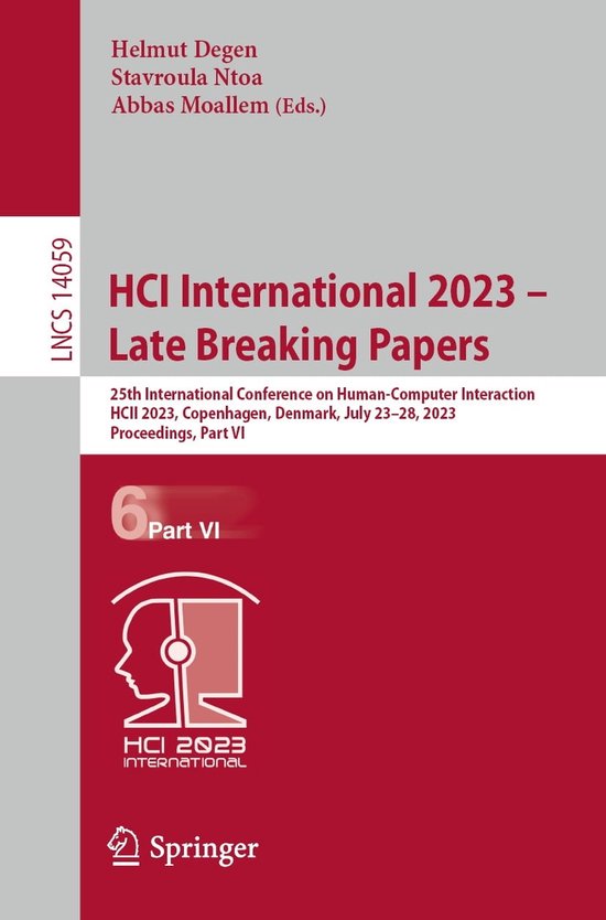 Lecture Notes in Computer Science 14059 - HCI International 2023 – Late ...