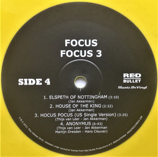 Focus - Gatefold Sleeve rock 2-LP album met Sylvia - 2016 | bol