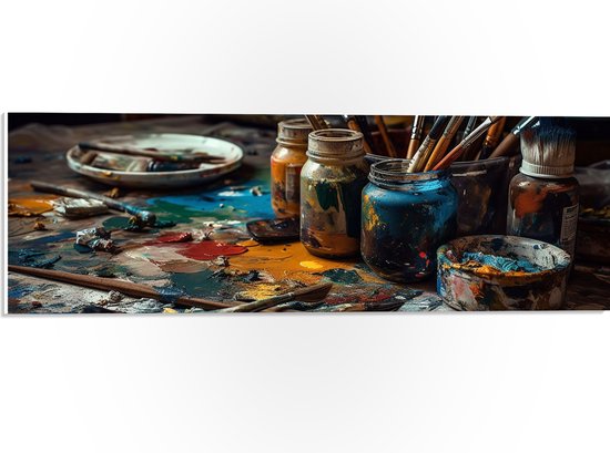 PVC Schuimplaat- Tafel - Verf - Kwasten - Schilderen - Verven -Kunst ...