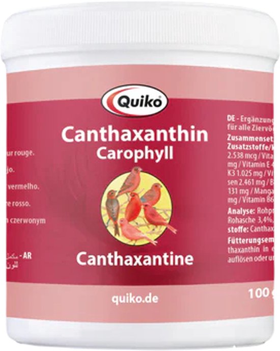Quiko- Vogelvoer- Canthaxanthin Carophyll- Roodfactor- 100 gram | bol