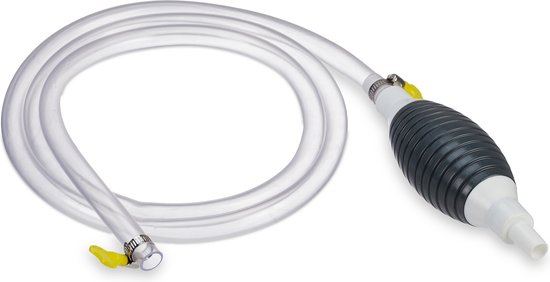 Relaxdays benzineslang met knijpbal - olielsang met balg - hevelpomp ...