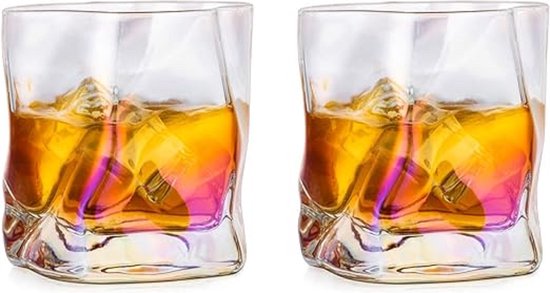 whiskey glazen set - horeca, stijlvolle kristallook, voor bar, cocktails, transparent 2 | bol