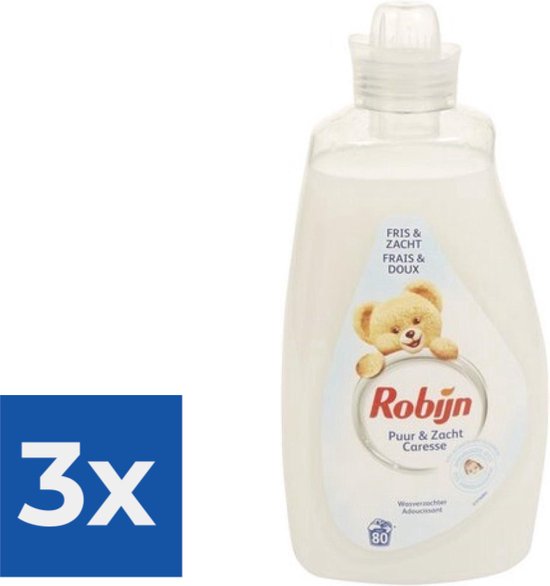 Robijn Wasverzachter Puur & Zacht 2 l - Voordeelverpakking 3 stuks | bol