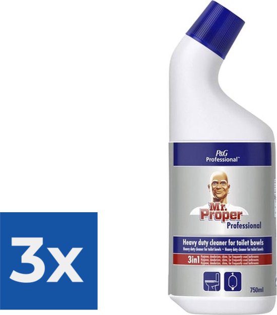 Mr. Proper toiletreiniger flacon van 750 ml - Voordeelverpakking 3 ...