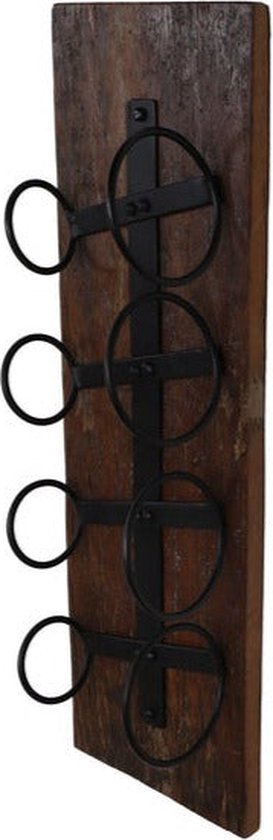 Flessen Rek - Wijnkast - Wijnrek Muur - Flessenrek Hout en Staal ...